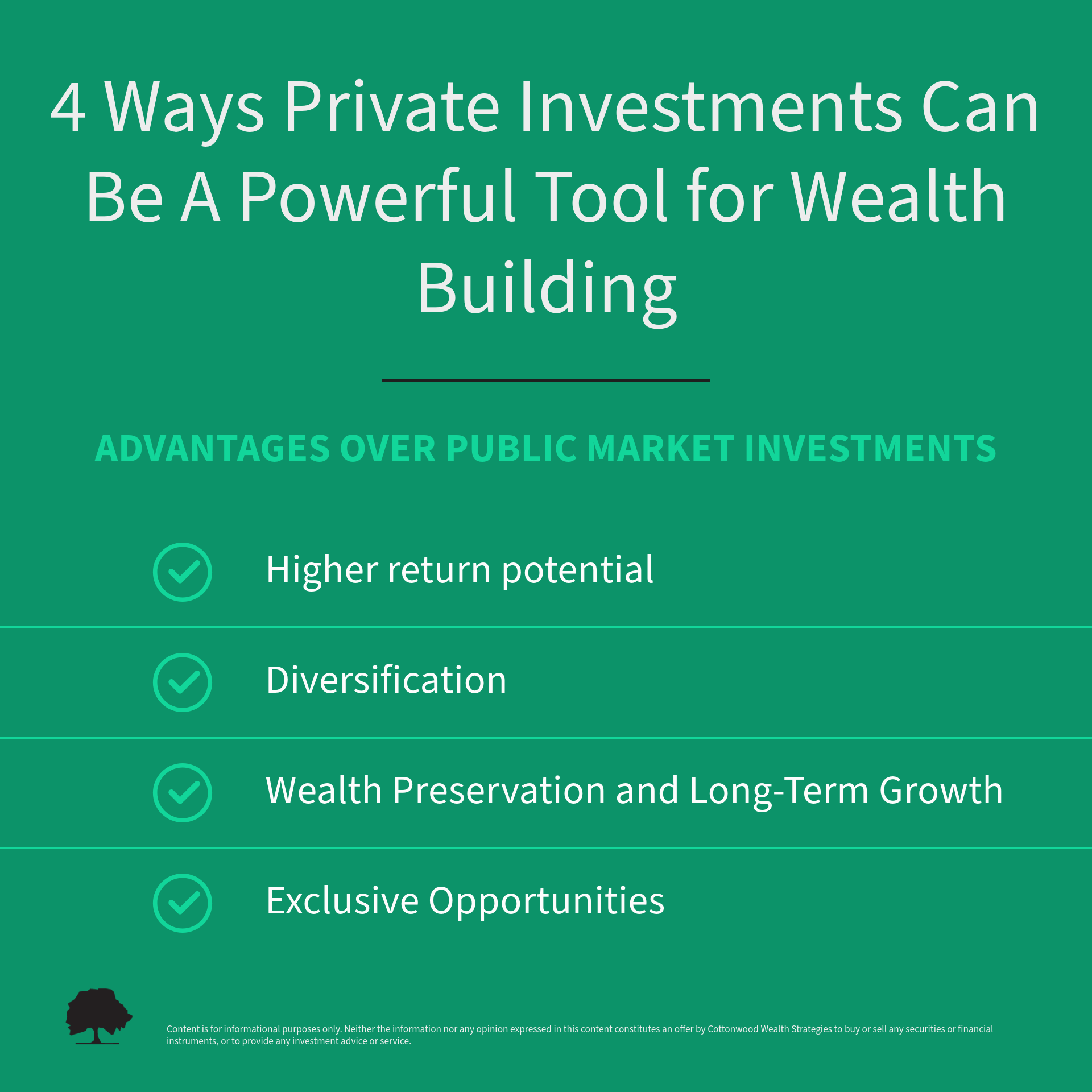 4 Reasons to Add Private Investments to Your Portfolio NOW - Cottonwood ...